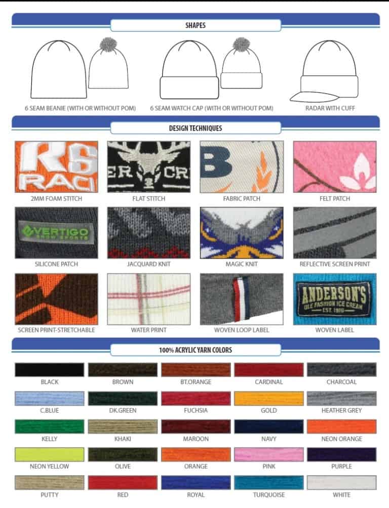 Custom Overseas Beanie Production